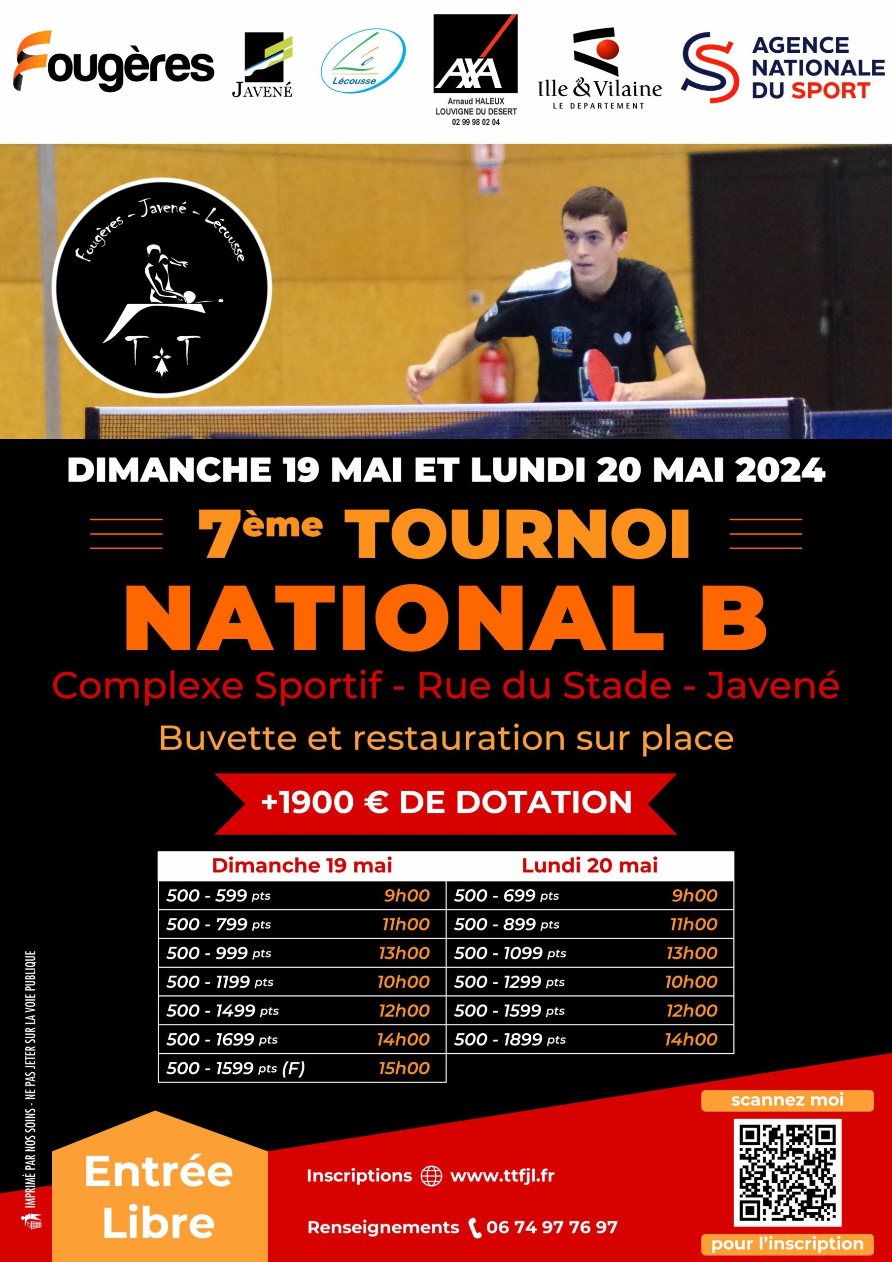 Présentation du Tournoi National 2024 - Tennis de Table Fougères-Javené-Lécousse